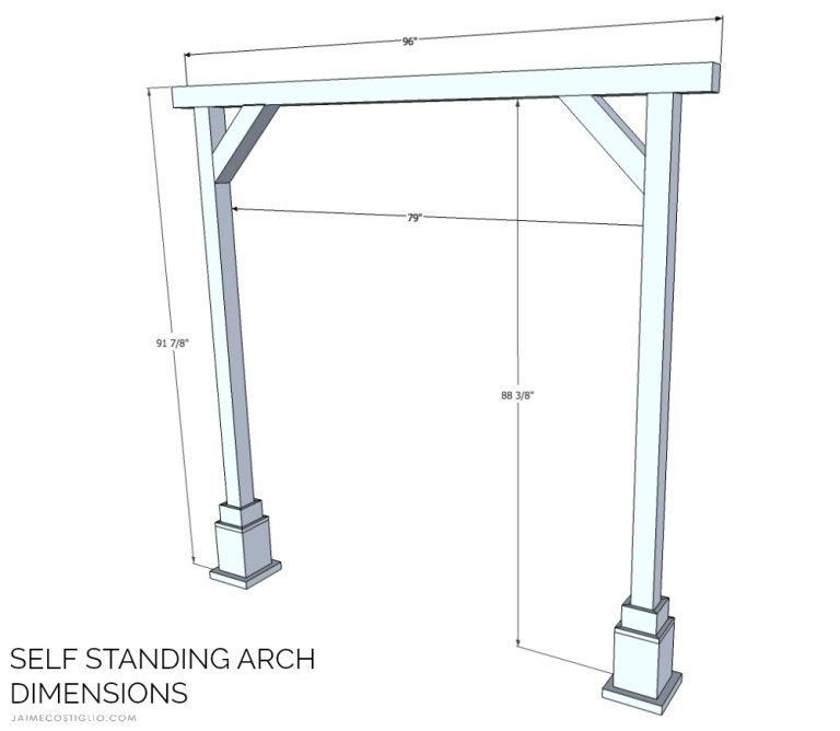 Self Standing Wood Arch - Spruc*d Market