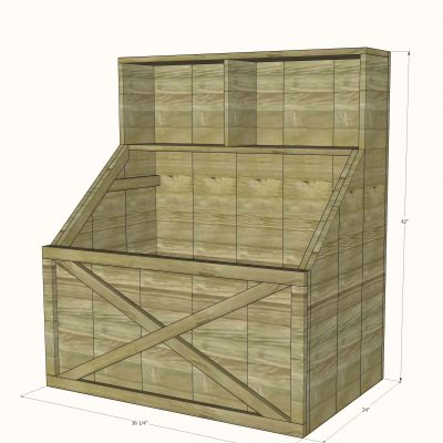 Rustic Slanted Toy Box - Spruc*d Market
